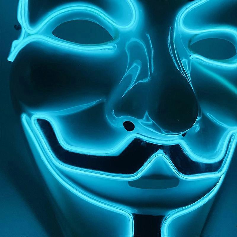 Led Hacker Mask V Mask Adults Light Up Halloween Mask | Fruugo UK