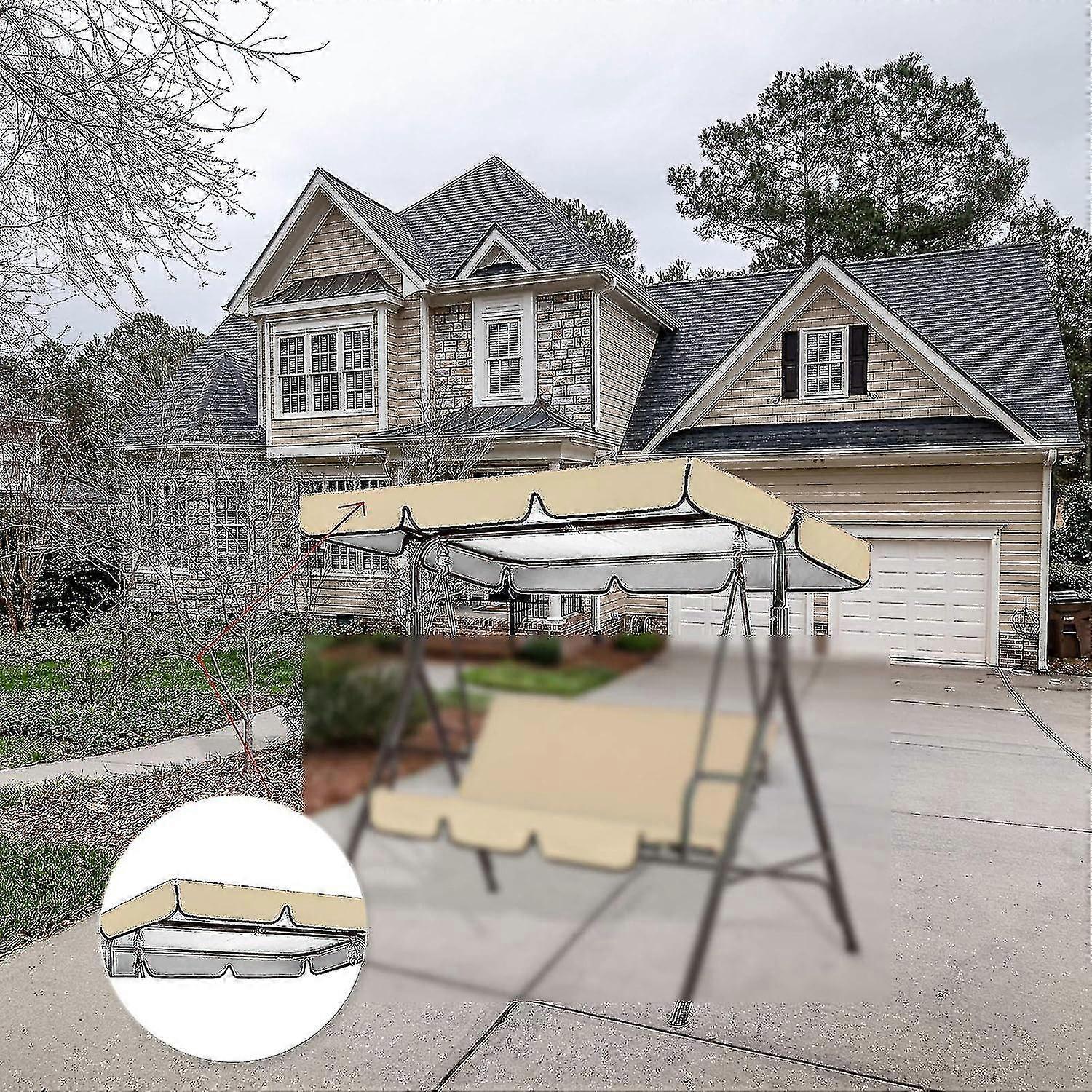 Replacement Roof 195 X 125 X 15 Cm Garden Swing, Sun Canopy For ...