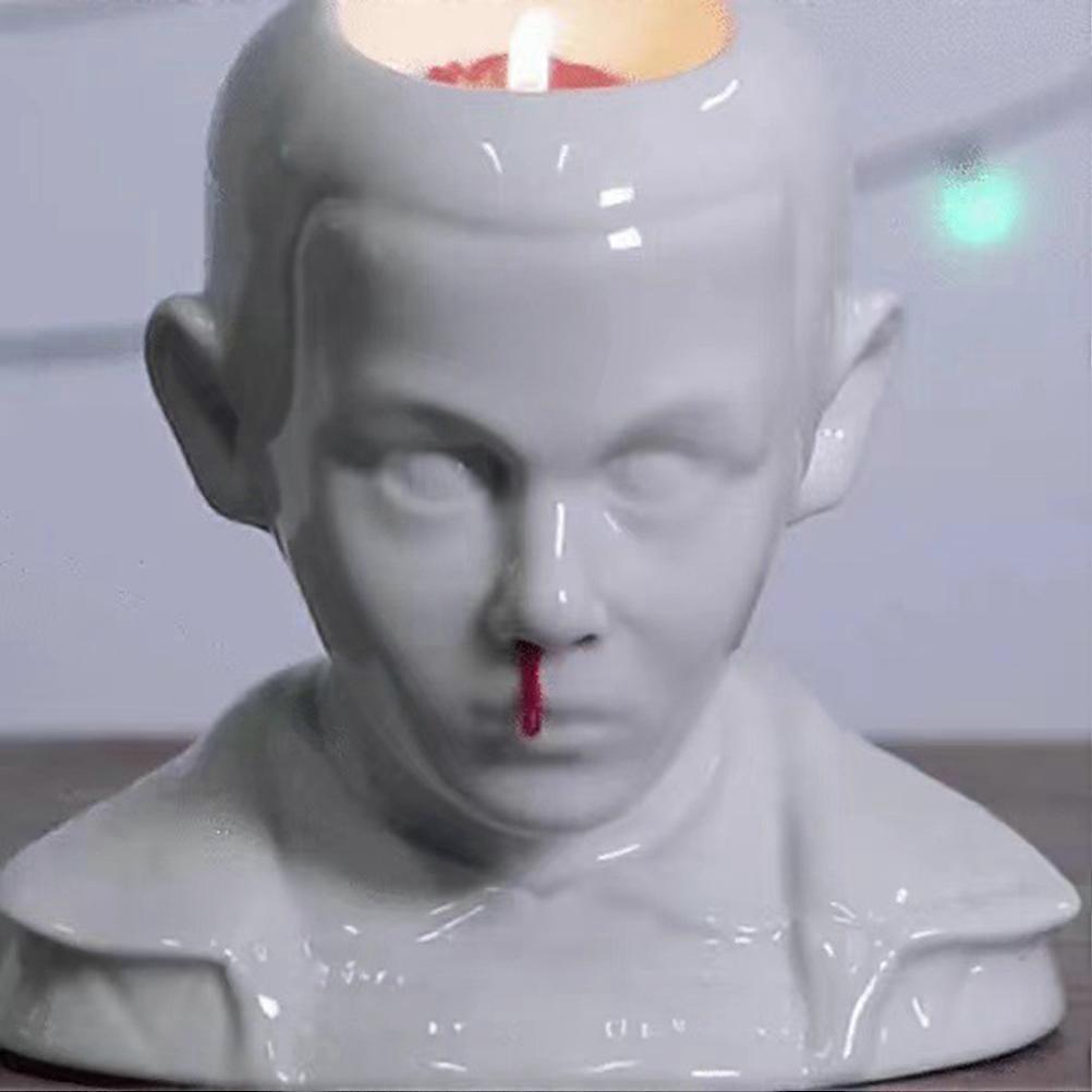 Nosebleeding Head Resin Candlestick Candle Holder Sculpture Decor Home ...