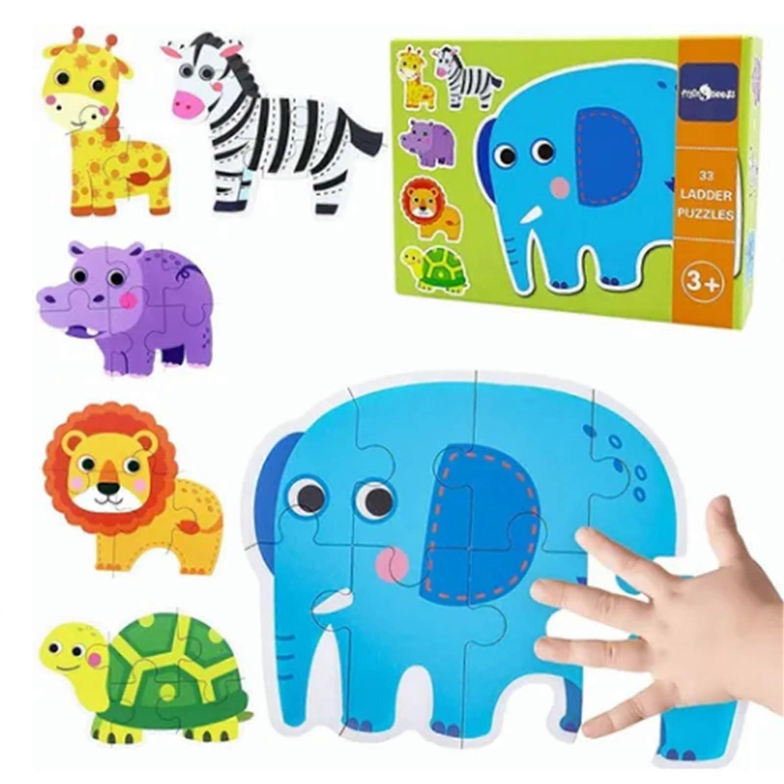 Animals Shaped Puzzles Toddler Educational Toys Large Piece Animal ...