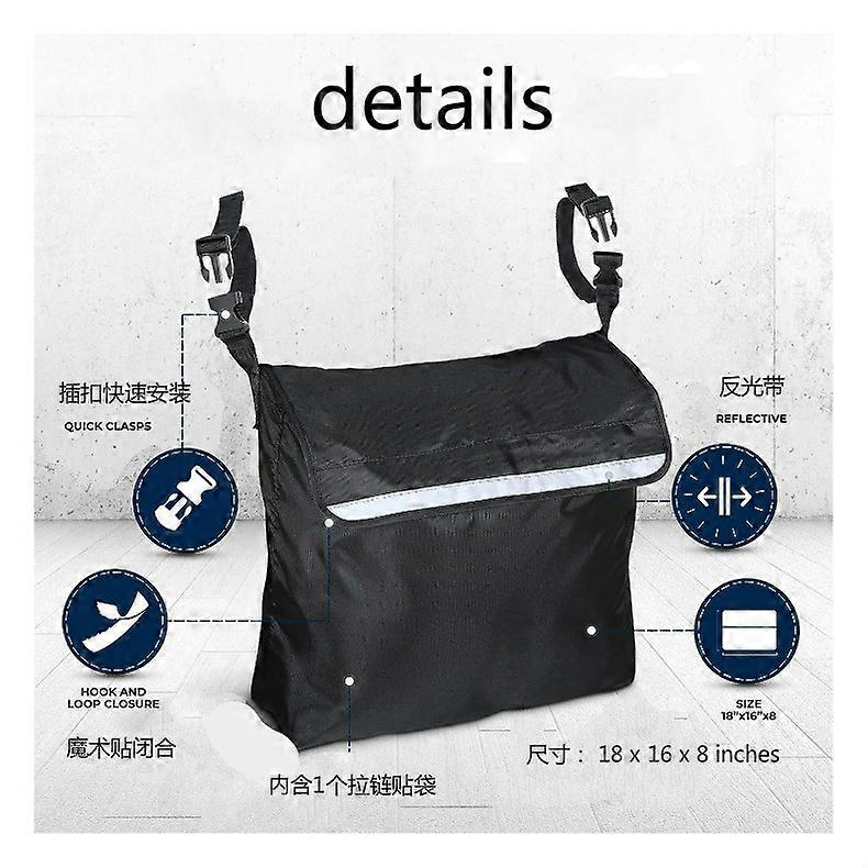 Wheelchair Bag Mobility Aid Wheelchair Backpack Large Capacity ...