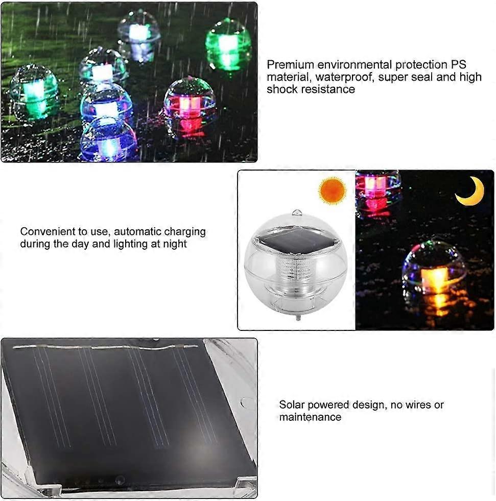 Solar Powered Floating Ball Lamp Light | Fruugo UK