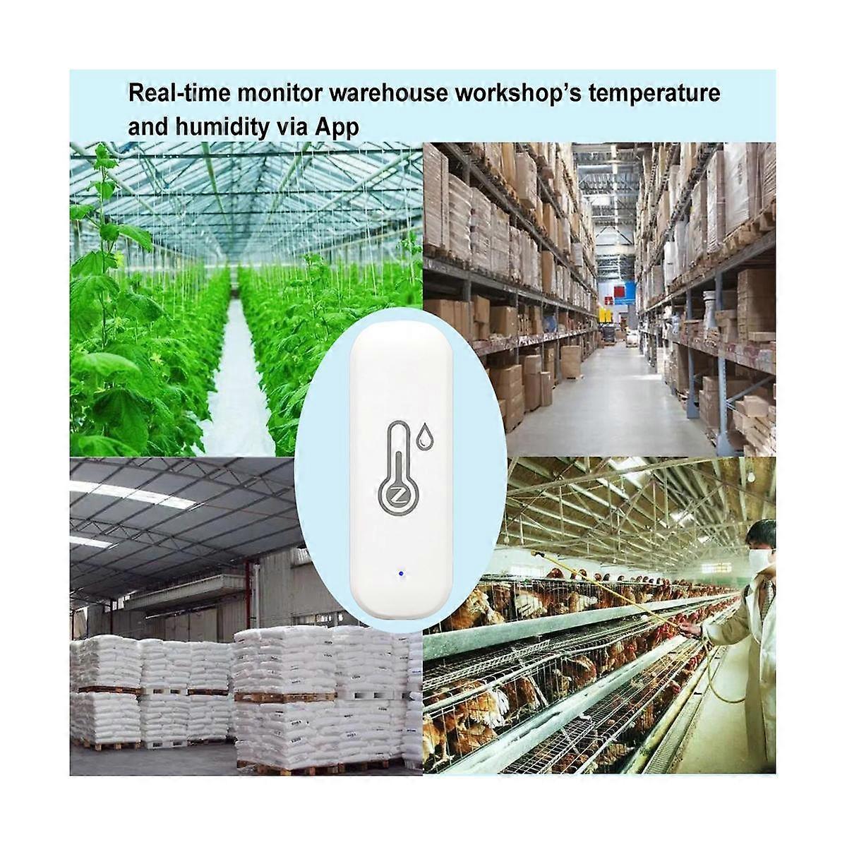 Tuya Smart Zigbee Temperature Humidity Sensor Indoor Hygrometer APP Remote Real-Time Monitoring ...