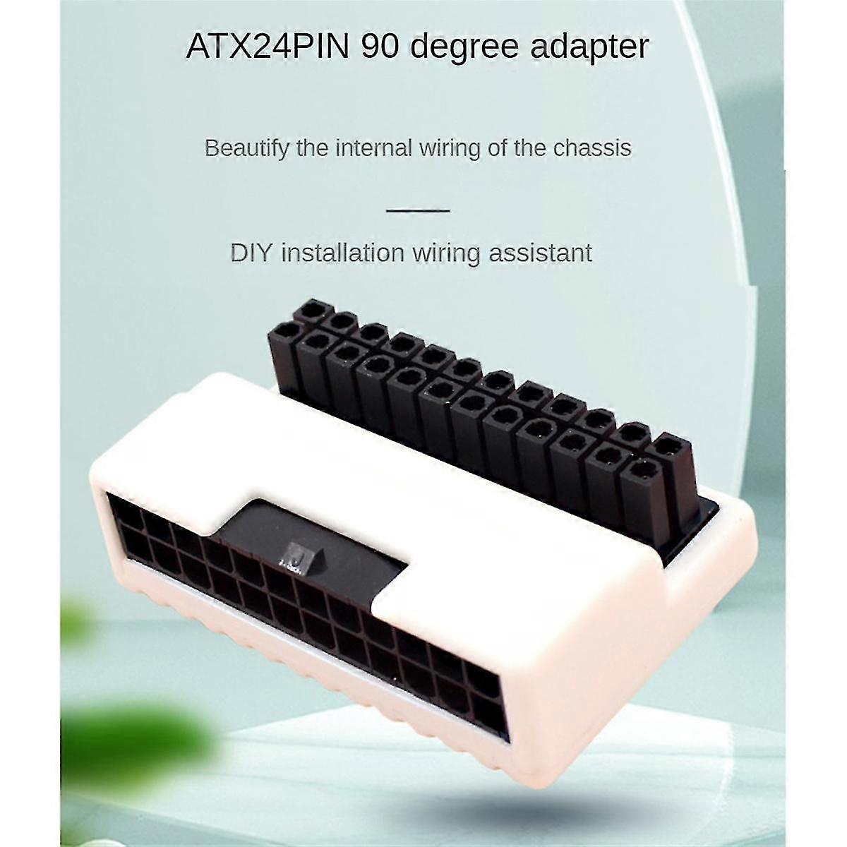 ATX 24 Pin 90 Degree Power Plug Adapter Mainboard Motherboard Power ...