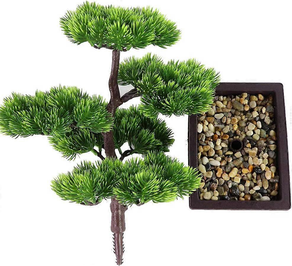 Artificial Bonsai Tree Fake Plant Decoration Potted Artificial Home Plants Japanese Pine Bonsai ...