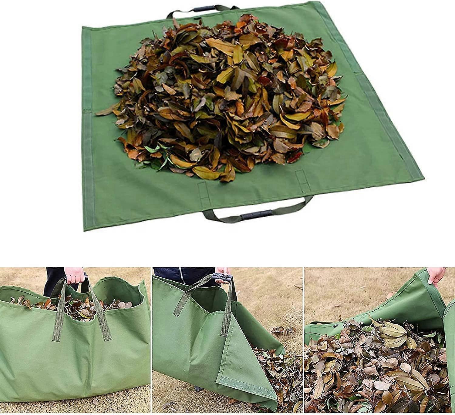 2-in-1 Leaf Storage Bag, Foldable And Reusable Canvas Leaf Bag, Sturdy ...