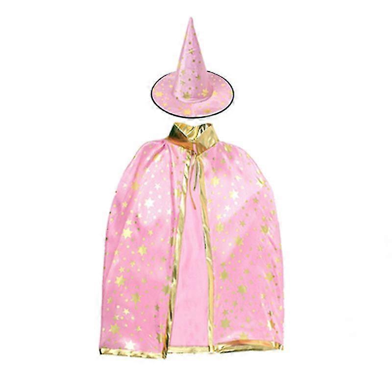 Kids Wizard Costume - Wizard Cloak with Hat, Witch Cloak, Star Cape ...