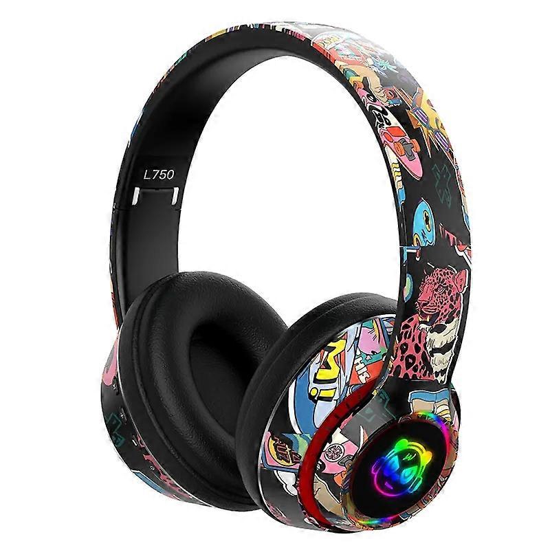 L750 RGB Graffiti Pattern Wireless Headset | Fruugo UK
