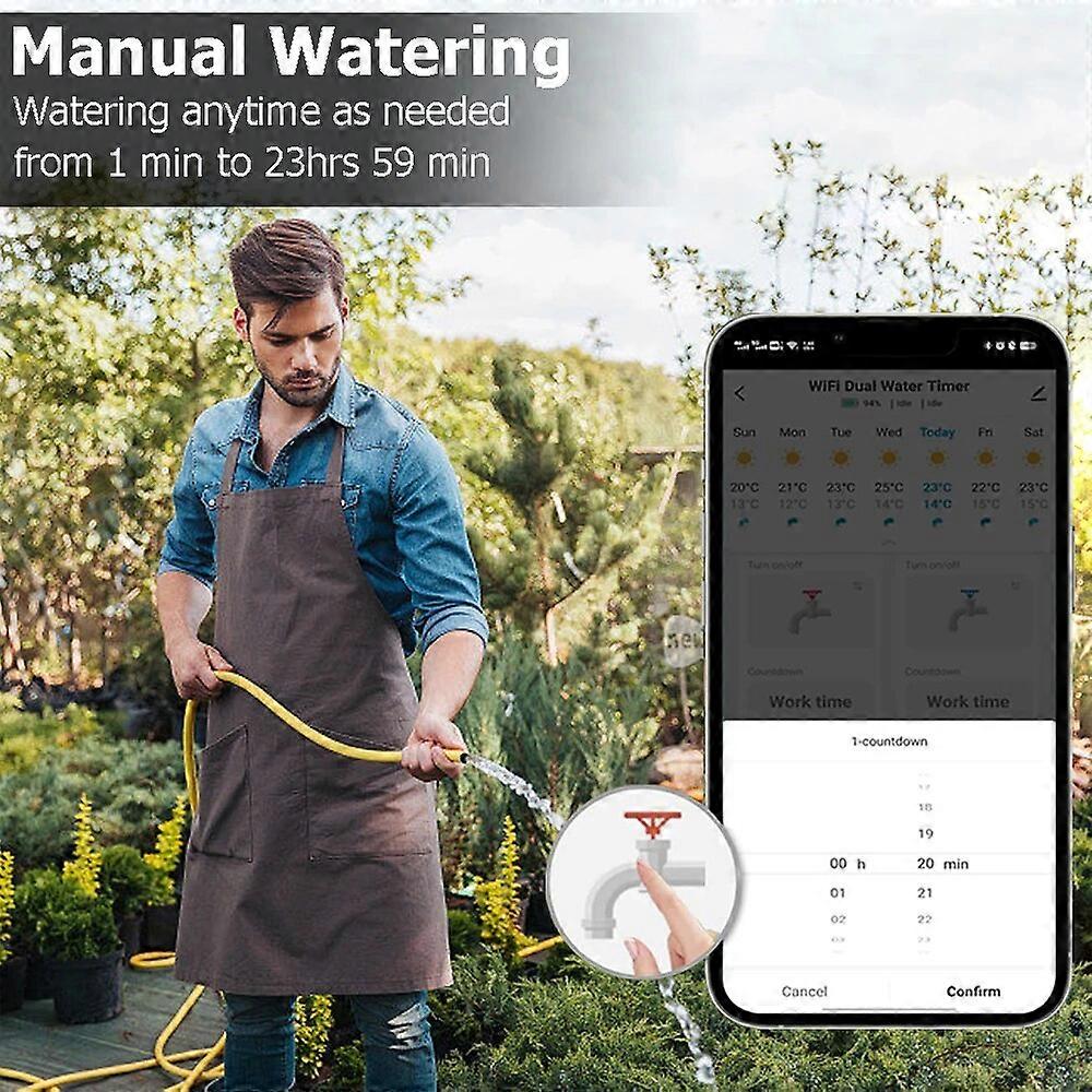 Water Timers 2 zone Smart Garden Watering Timer Wifi Automatic Drip ...