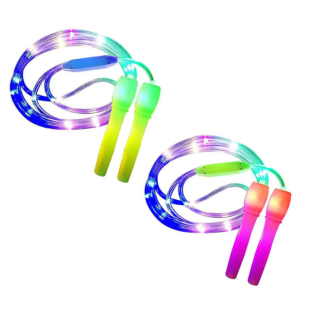 2 Pack Led Skipping Rope - Adjustable Length, Three Light Modes | Fruugo UK