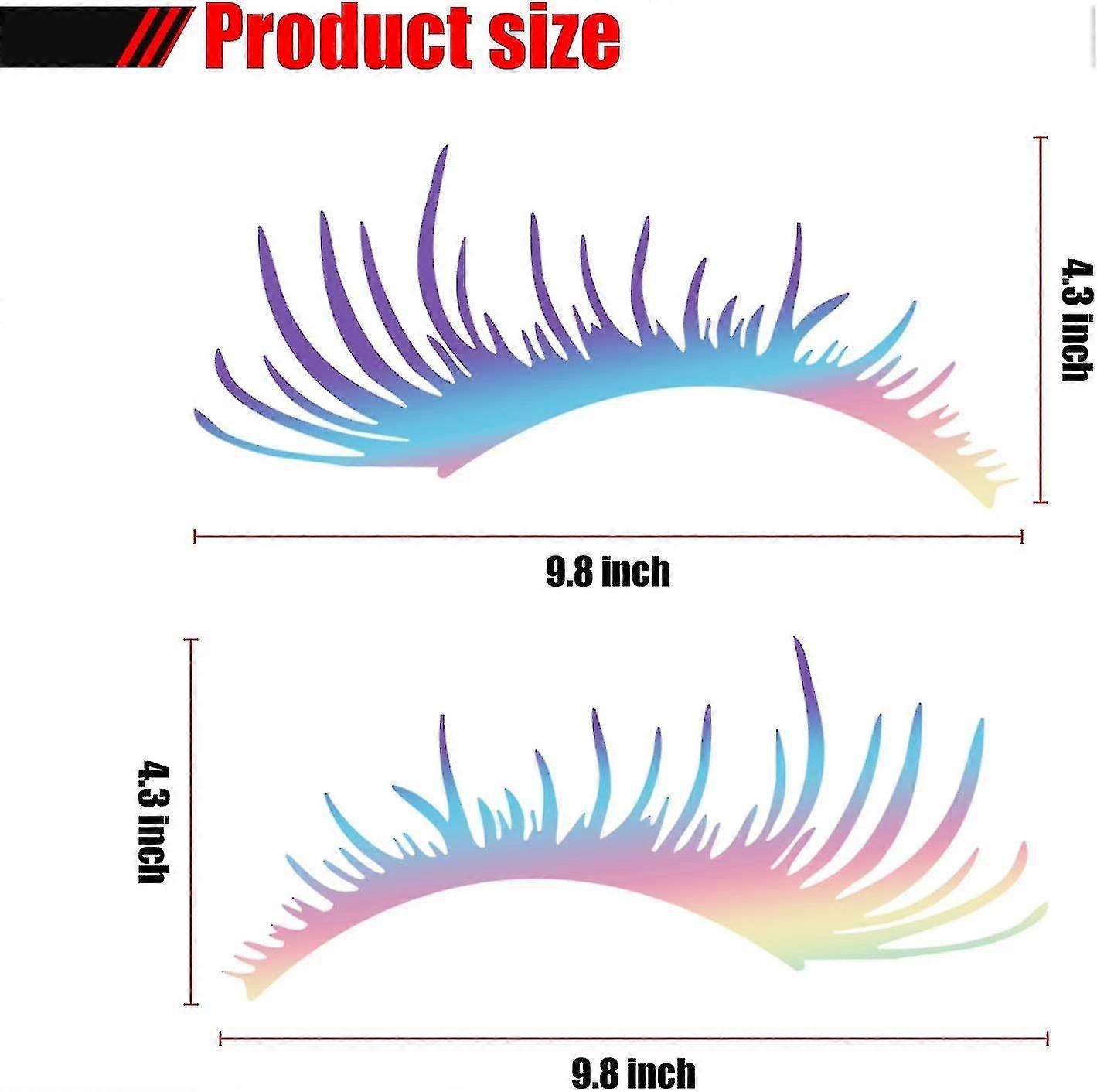 4 Pcs Car Headlight Eyebrow Stickers Sexy Eyelash Car Sticker 98 X 43 ...