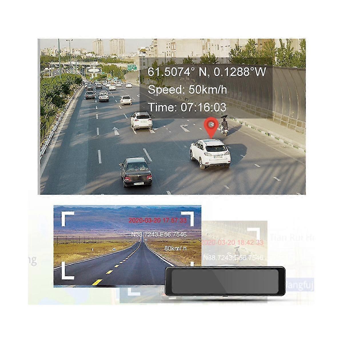 4k Streaming Rear View Mirror 12inch Full Screen Car Recorder Front ...