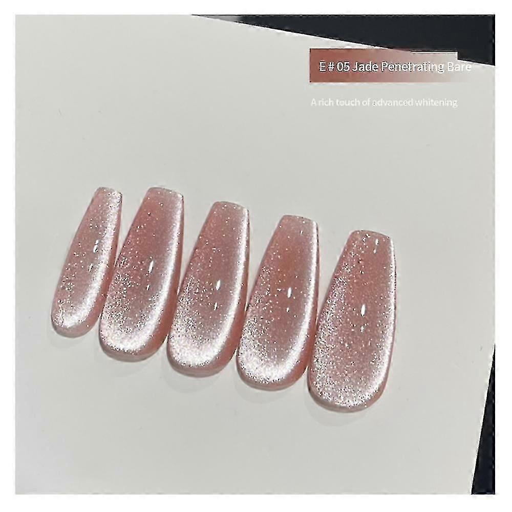 Crystal Magnetic Cat Eye Gel Nail Polish Holographic Reflective Glitter ...