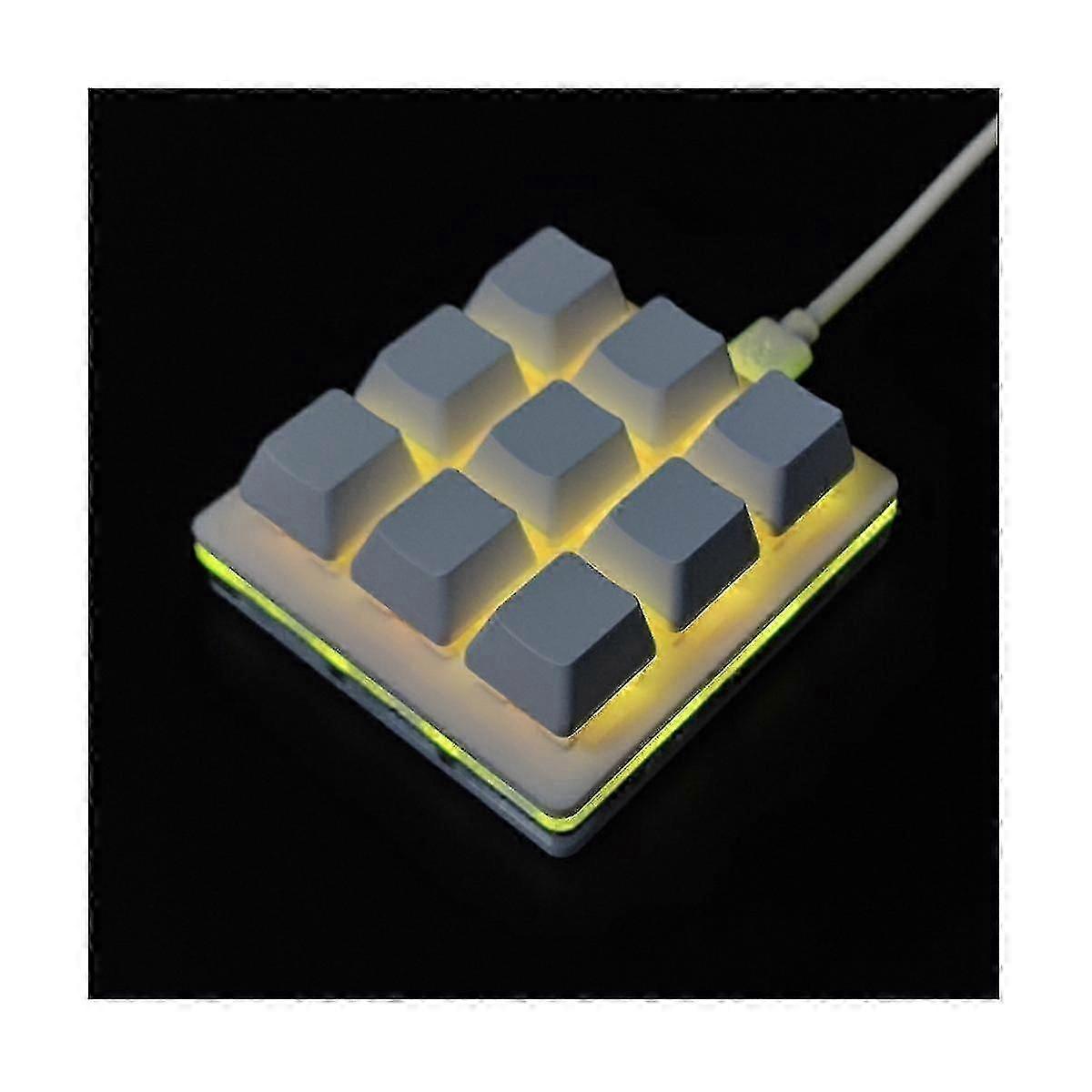 9-key Mini Mechanical Keypad Select All Copy Paste Custom Shortcut Key One-key Password ...