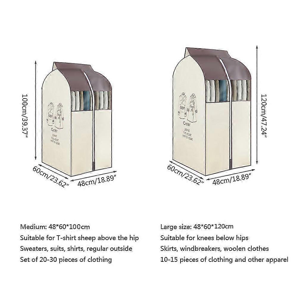 Garment Cover Anti-Moth Dust Cover Coat Hanging Clothes Storage Bag ...