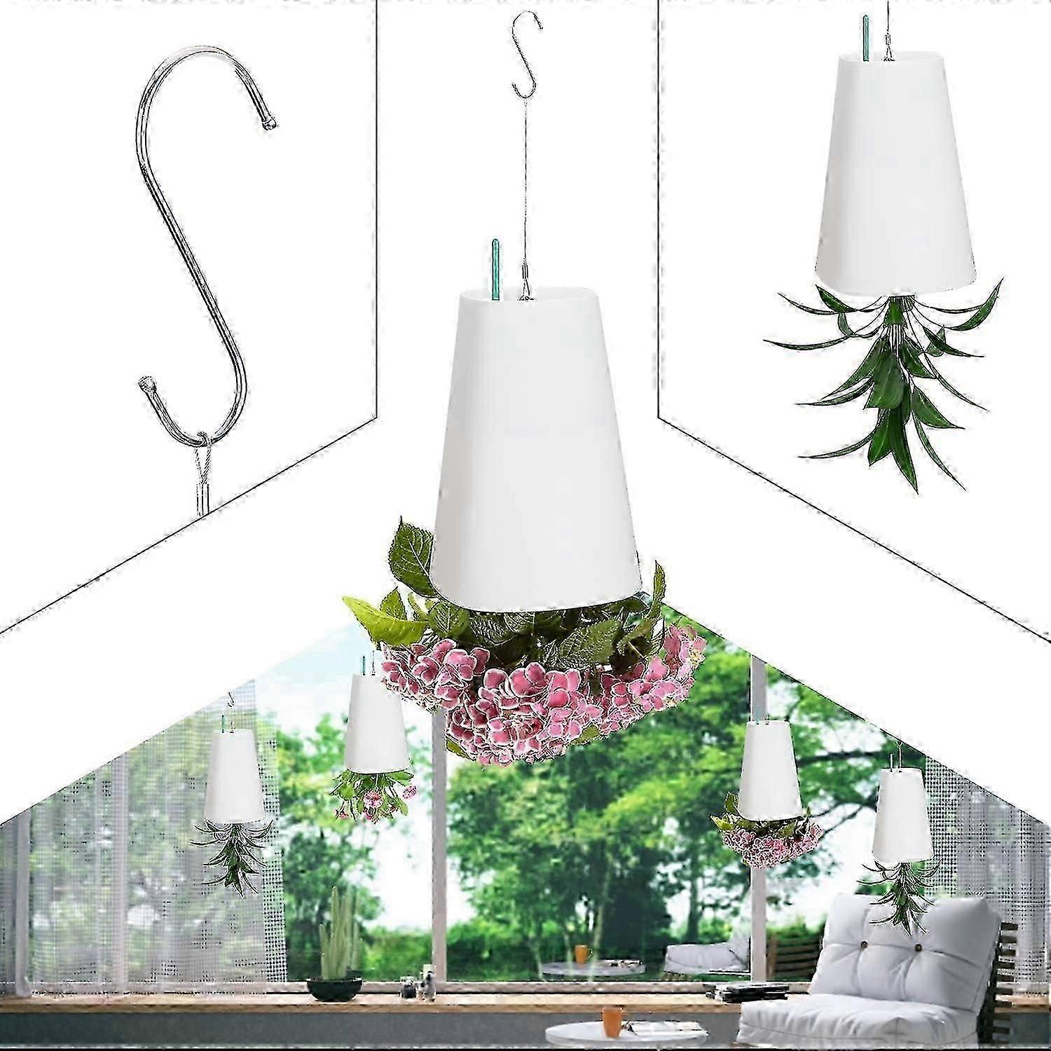 New Upside Down Flower Pot, Sky Planter, Sky Hanging Watering Flower ...