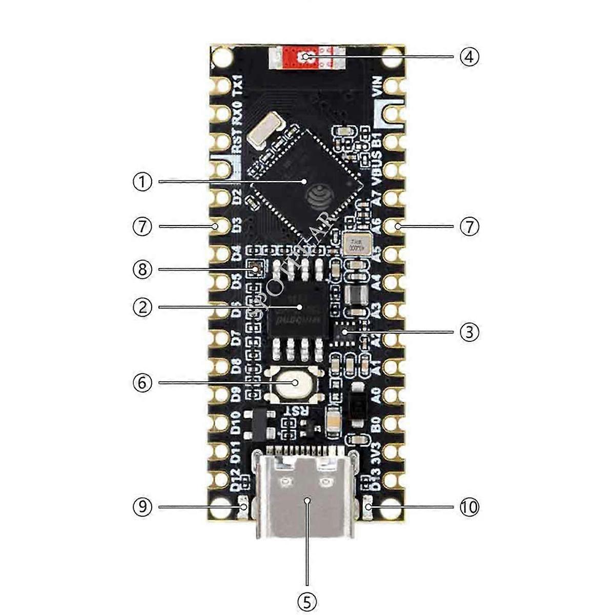 ESP32 S3 Nano Development Board ESP32-S3R8 Chip Compatible with for Nano ESP32 for IoT or Micro ...