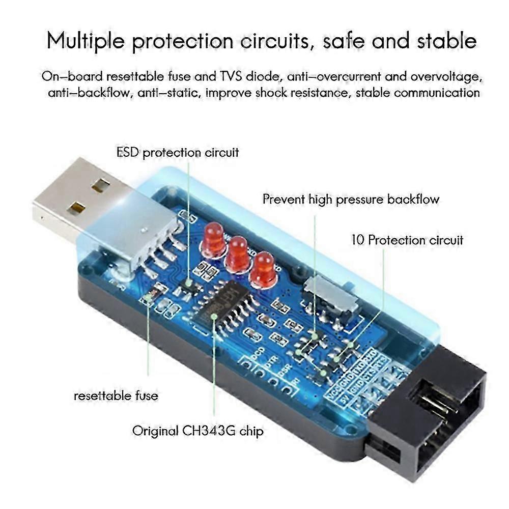 2025 Industrial Grade USB to TTL Converter CH343G Serial Port Conversion Module | Fruugo UK