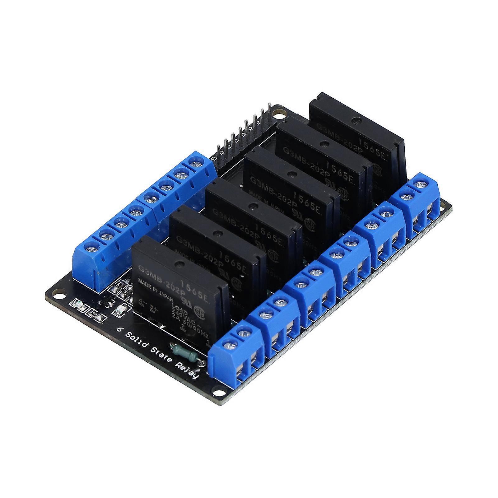 Solid State Relay Module 6 Channel High Voltage Trigger DC Control ...