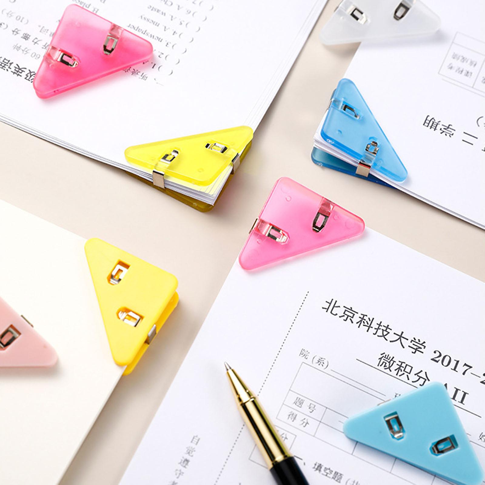 Cute Corner Paper Clamp Notes Holder Hold 50 Sheets for Student Teacher ...