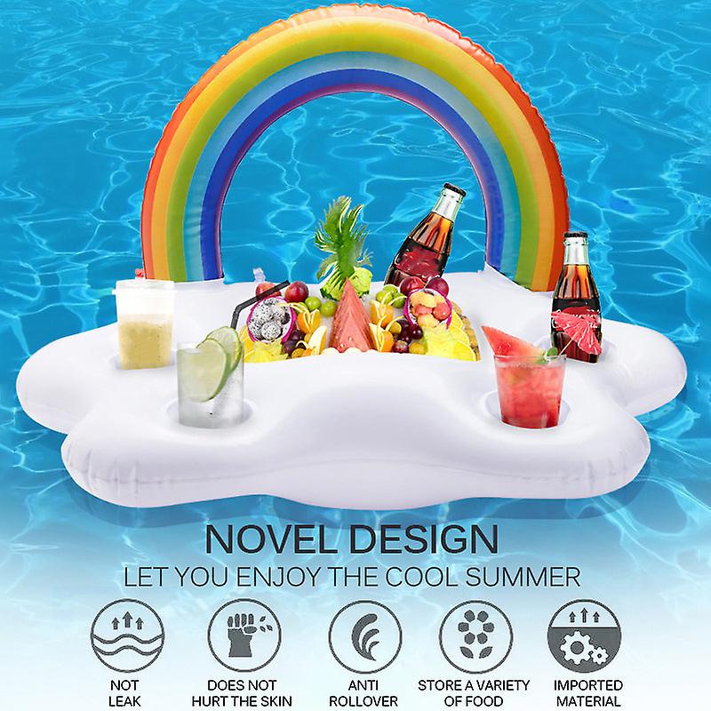 Inflatable pool float beer drinking cooler table bar tray beach ...