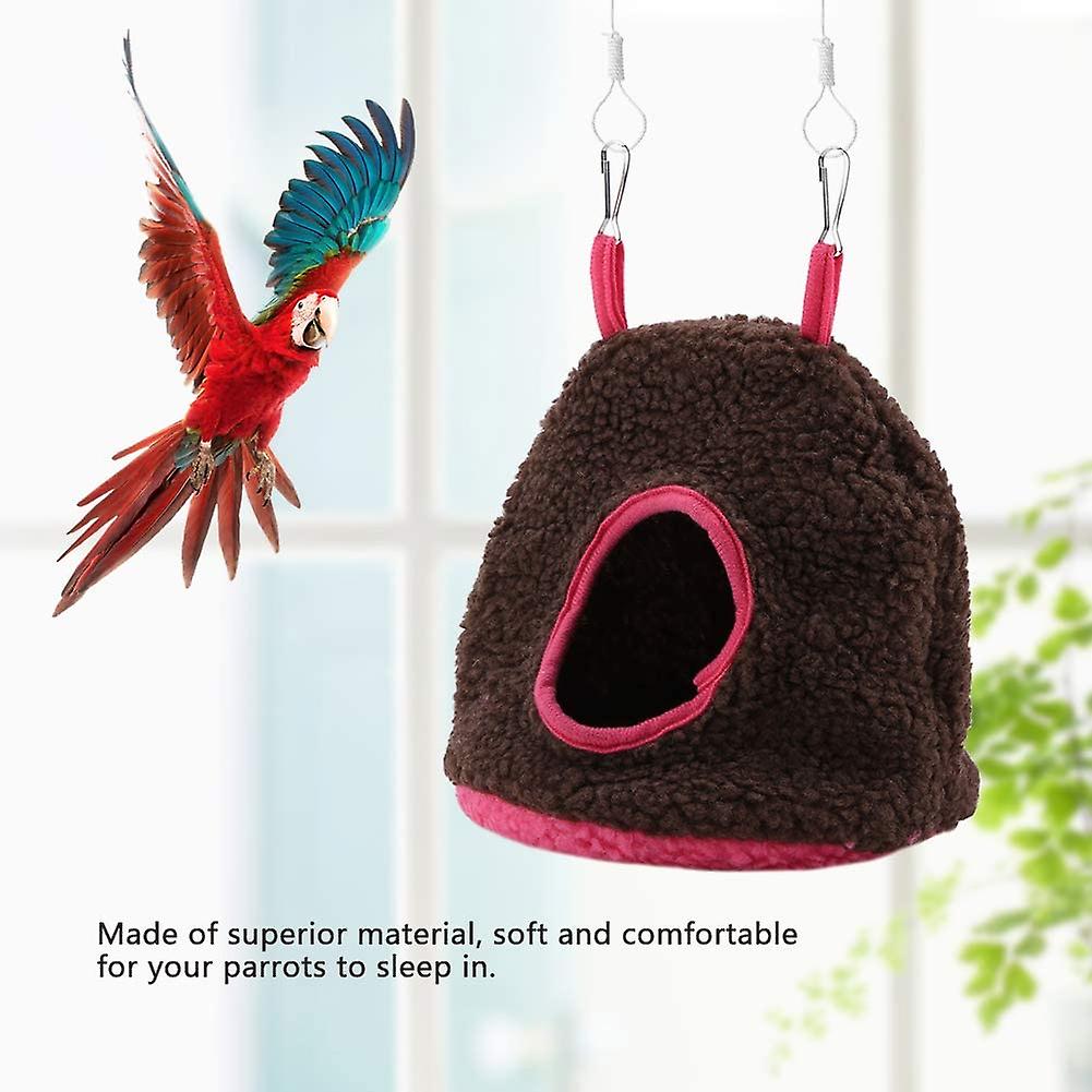 Bird Hammock, Fleece Plush Warm Bird Parrot Hammock Cage Toy Winter ...