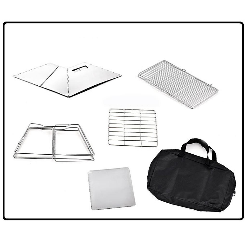 Portable Foldable Camping Barbecue Grill Lightweight BBQ Tool Kits for ...