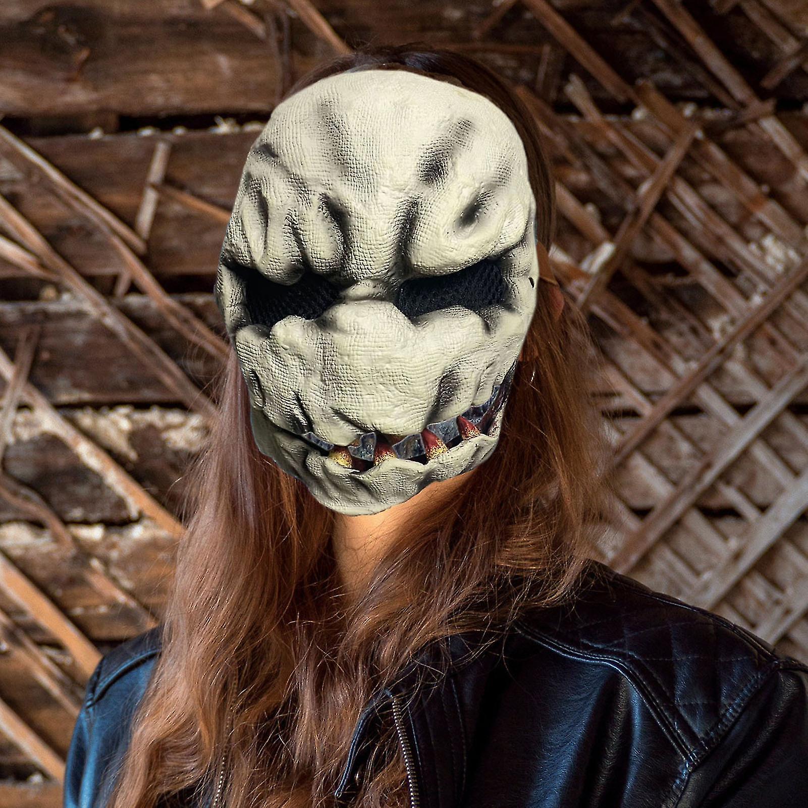 Demon Face Cover Moving Jaw Scary Comfortable Wear Realistic Anti-fade ...