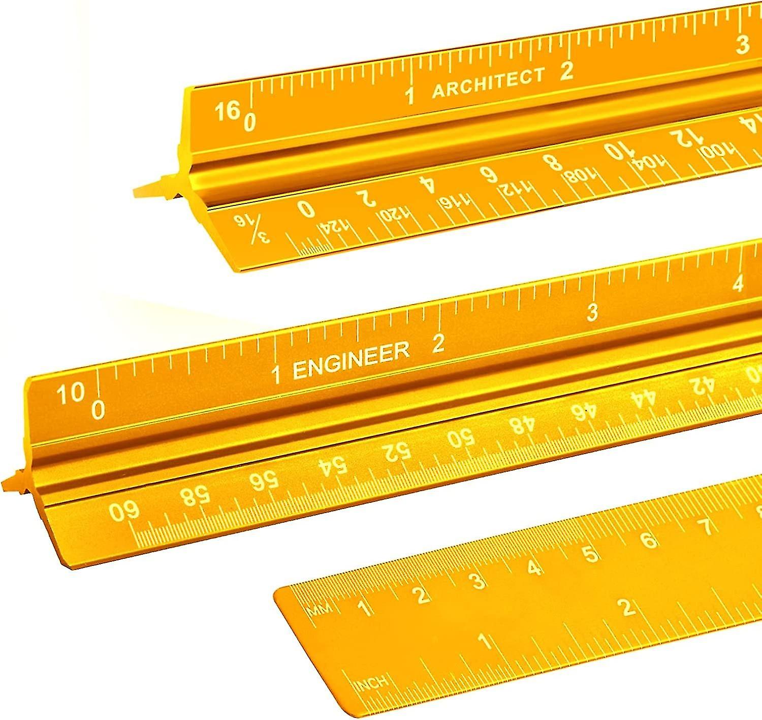 Architectural Scale Ruler And Engineer Ruler With Straight Ruler ...
