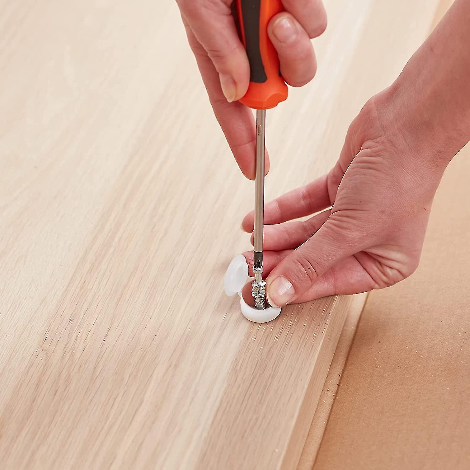 100 Pieces 14mm*5mm Diameter Drilling Hole Plugs Round Clear White ...