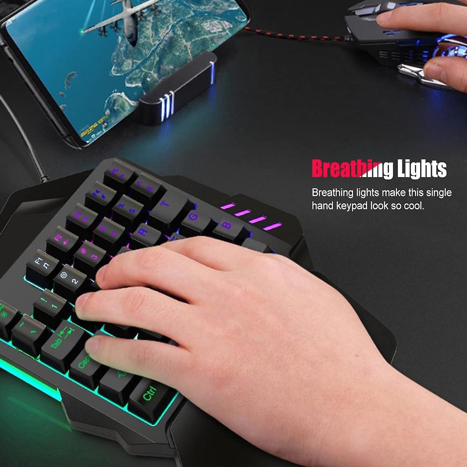 Single Hand Keyboard, Mechanical Single Hand Gaming Keyboard 35 Keys ...