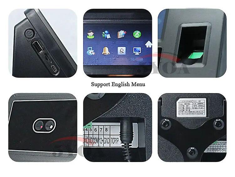 Face Facial Recognition Fingerprint Tcp Ip Attendance Access Control Device Biometric Time Clock
