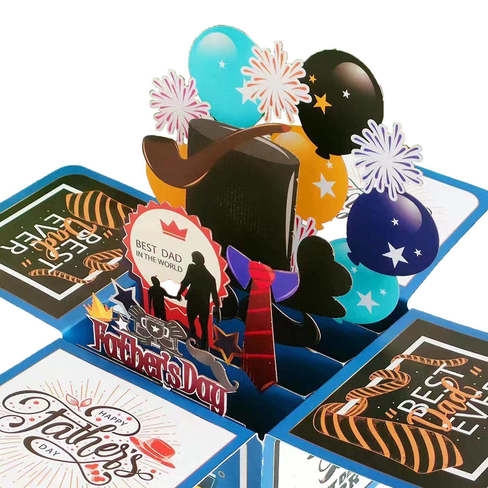 3D Father's Day Popup Card Gift Card Boxed Includes Envelope and Note ...