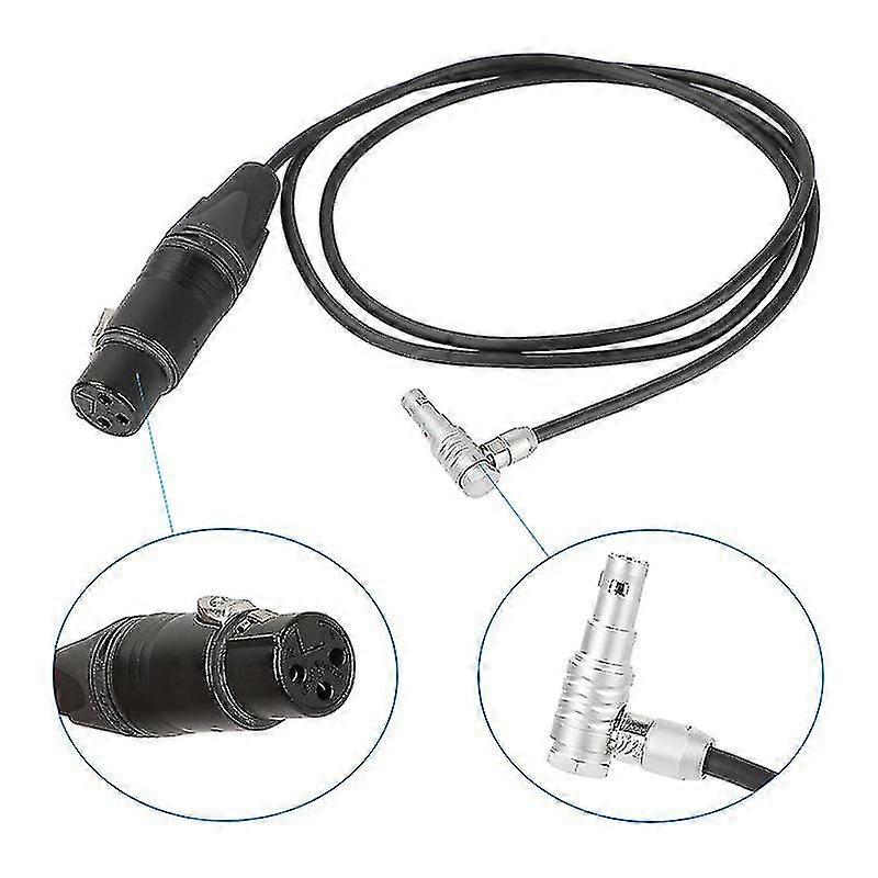 Lanxri Audio Input Cable For Arri Alexa Mini Right Angle 5 Pin Male To ...