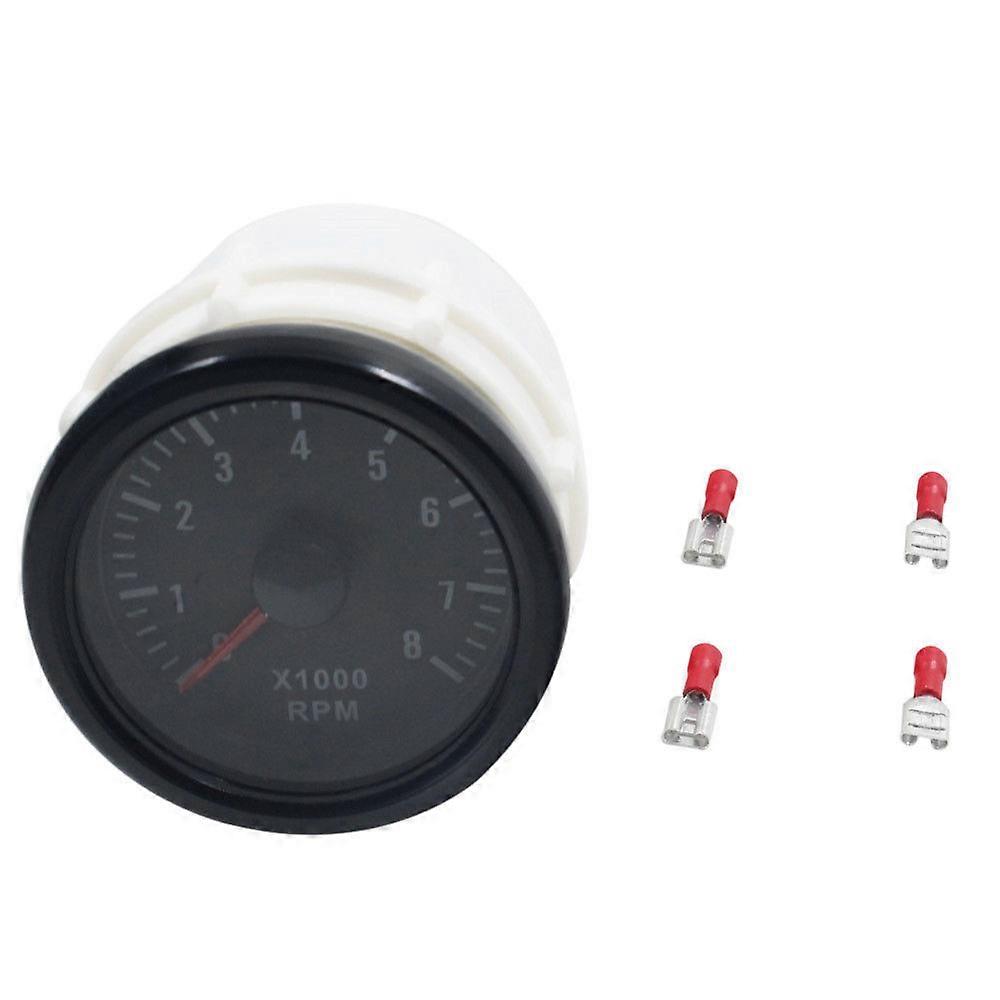 Black Car Smoke Tachometer 2" 52mm Tinted 0-8(x1000) Rpm Tacho Gauges ...