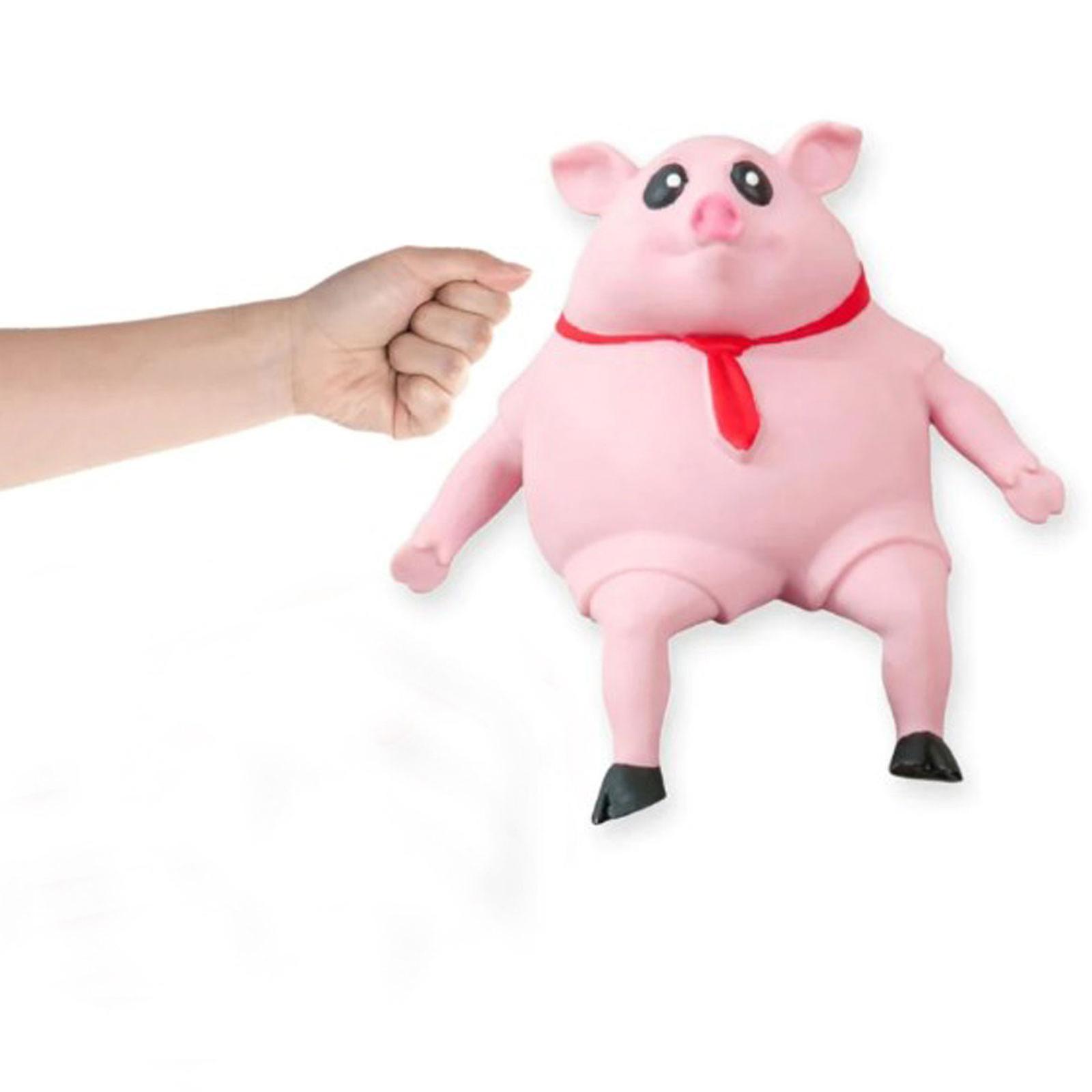 Pink Pig Squishy Toy Pig Squeeze Toy Pig Man Sensory Stress Toy Stress ...