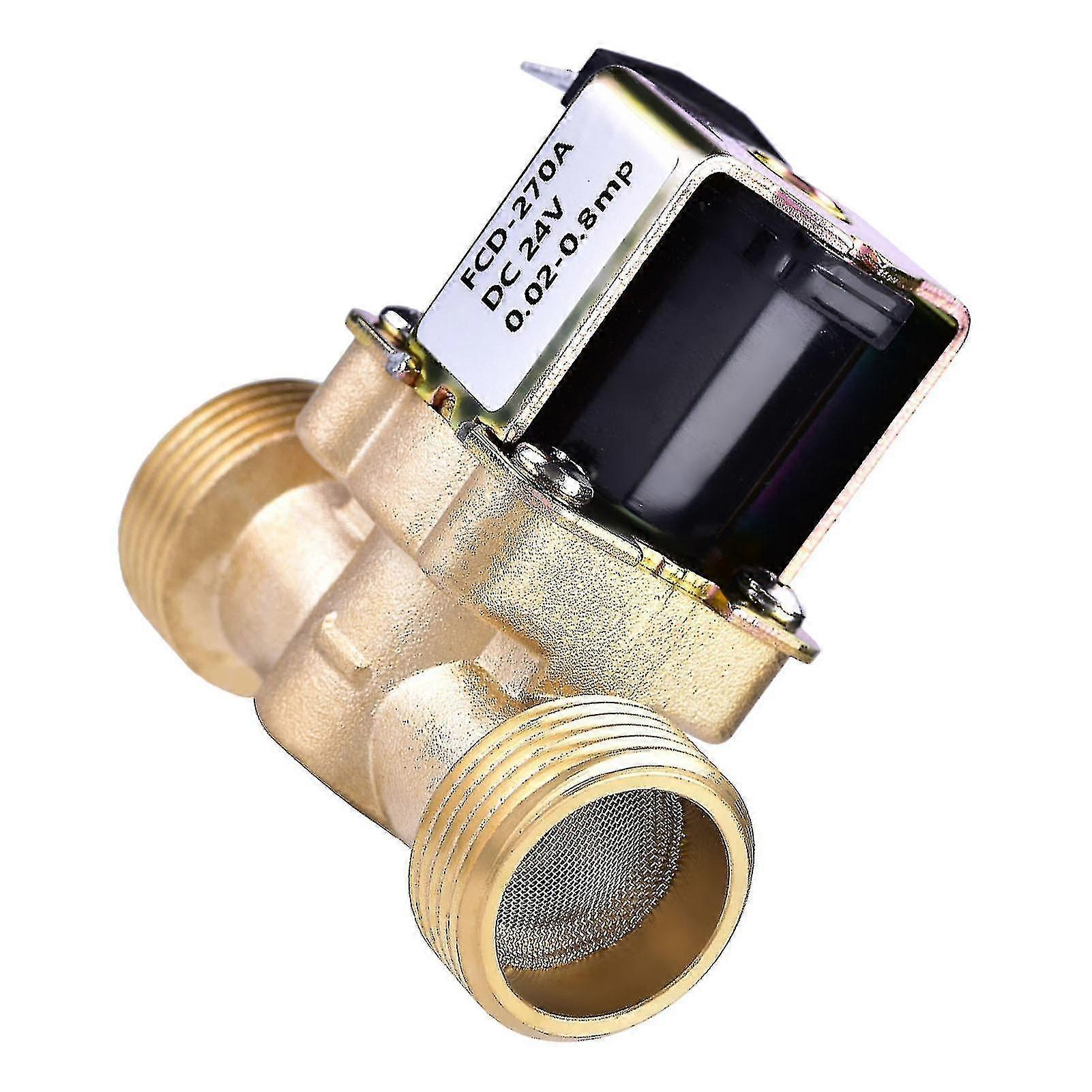 3/4" Dc 24v Normally Closed Brass Electric Solenoid Magnetic Valve For Water Control | Fruugo UK