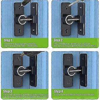 Barn Door Lock Hardware, 90 Degree Heavy Duty Gate Latches Flip Latch Safety Door Bolt Latch ...