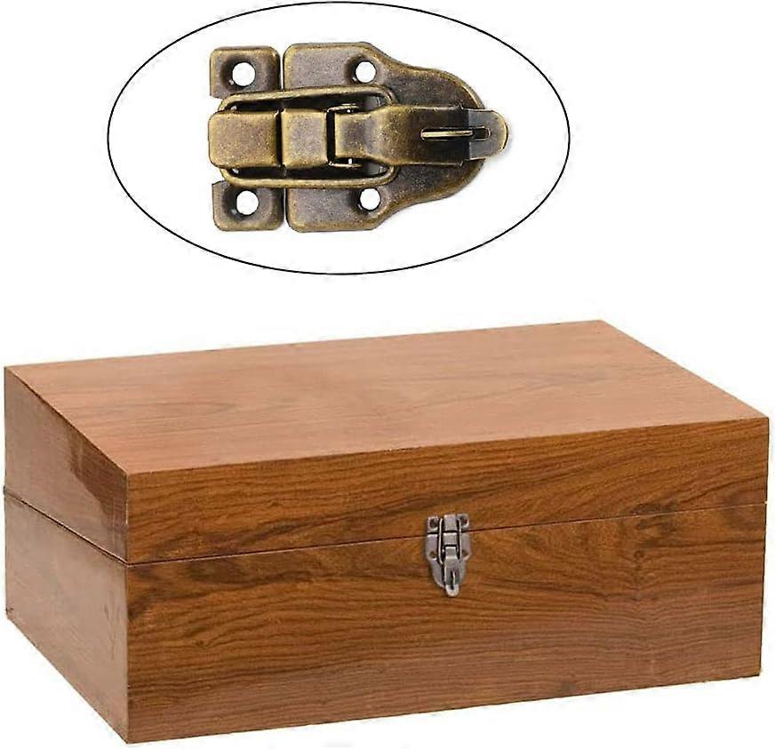12 Pieces Retro Latches, Wooden Latch Clasp, Box Latches Buckle, Hasp ...