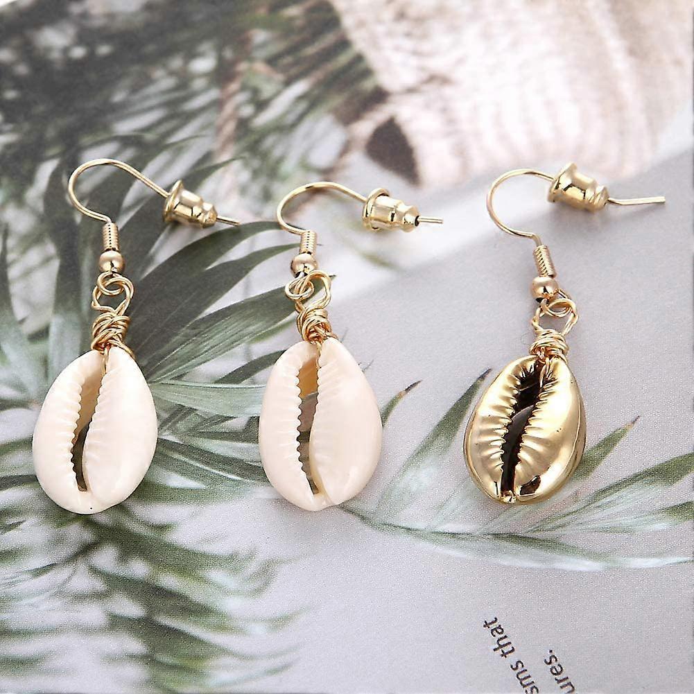 Natural Cowrie Shell Earring for Women with Bohemia Style for Summer ...