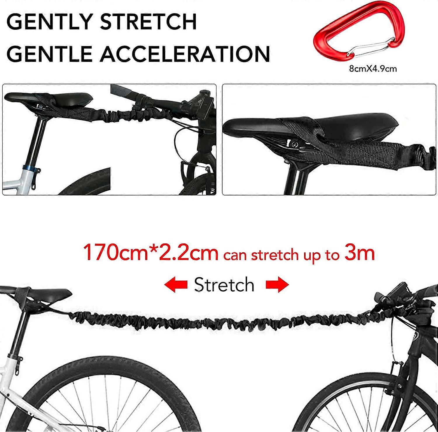 Bicycle Tow Rope, 3M Elastic Rope Children's Bike Tow Strap 200KG Load ...