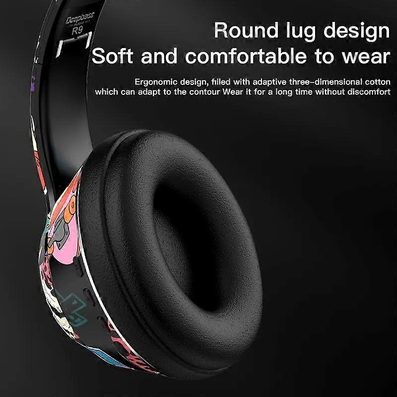 L750 RGB Graffiti Pattern Wireless Headset | Fruugo UK