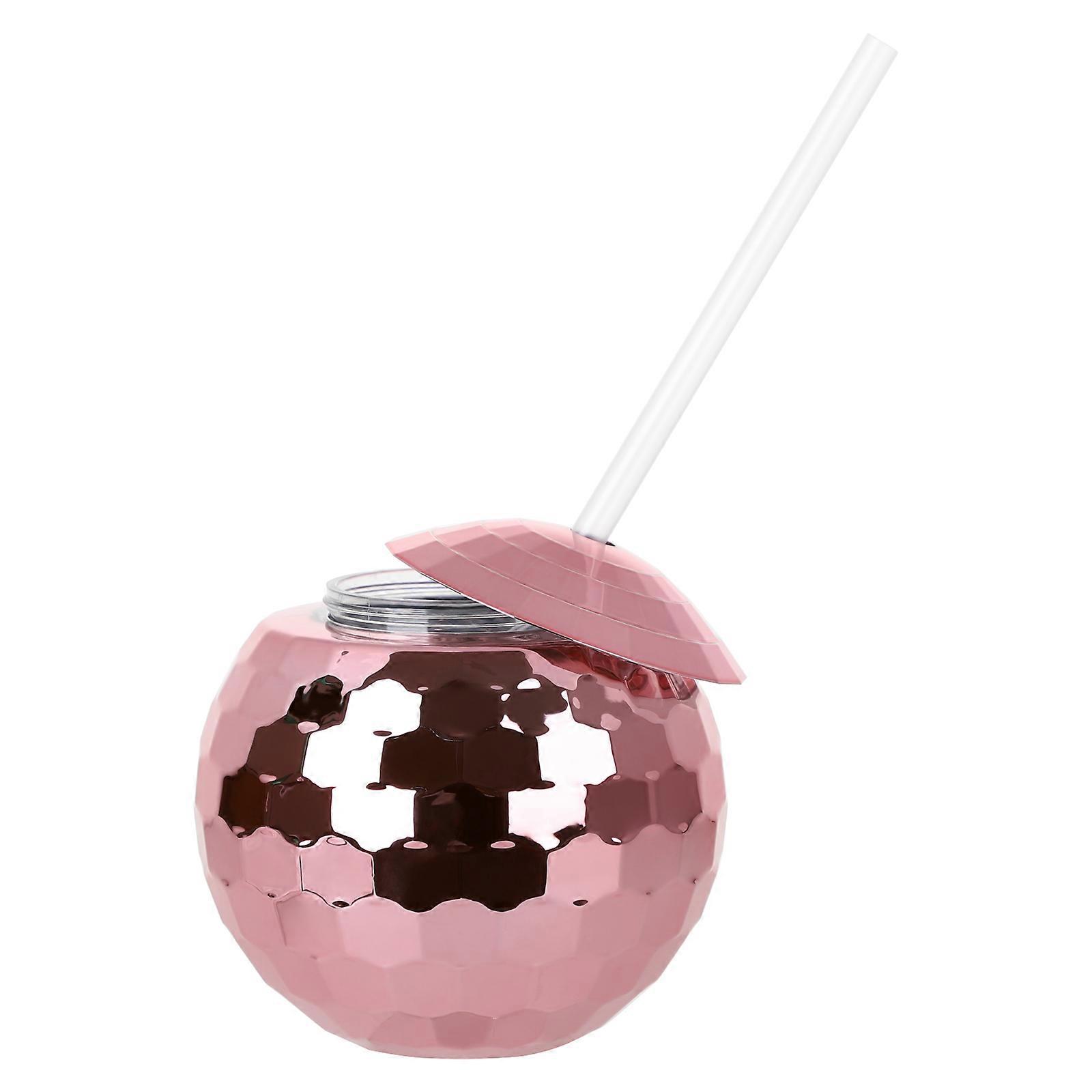 Disco Balls Cups Tumbler Disco Flash Spherical Cup with Lid and Straw ...