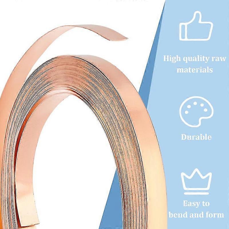 19.7 Ft Flat Copper Wire 5mm Wide Craft Flat Copper Wire Copper ...