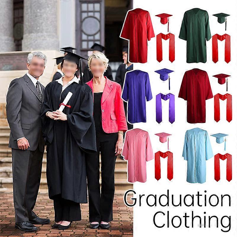 1 Set Graduation Uniform Set High School College Bachelor Hat ...