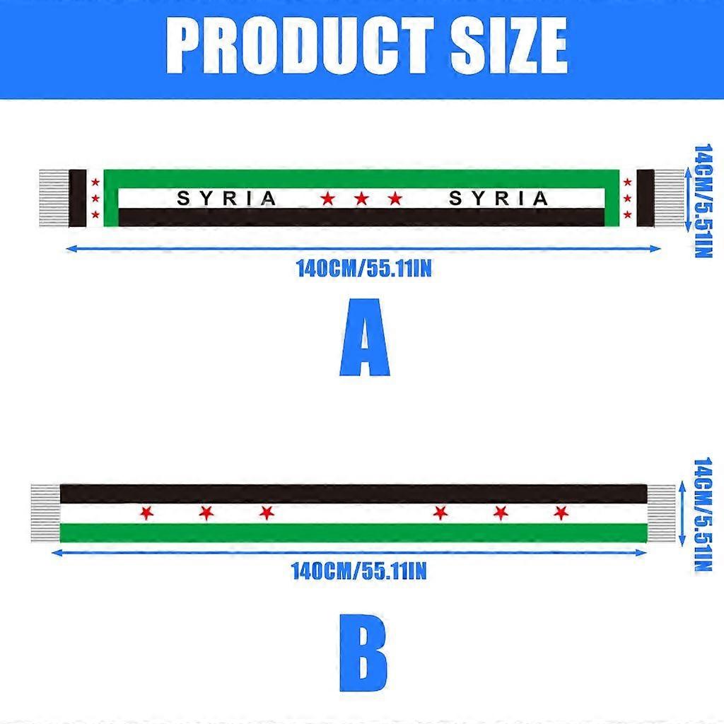 Soft and Comfortable Syria Flags Neck Scarf for Football Sports ...