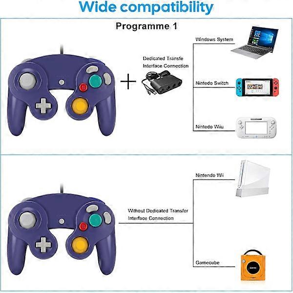 Gamecube gamepad, 2-pack classic gamepad with vibration joystick ...