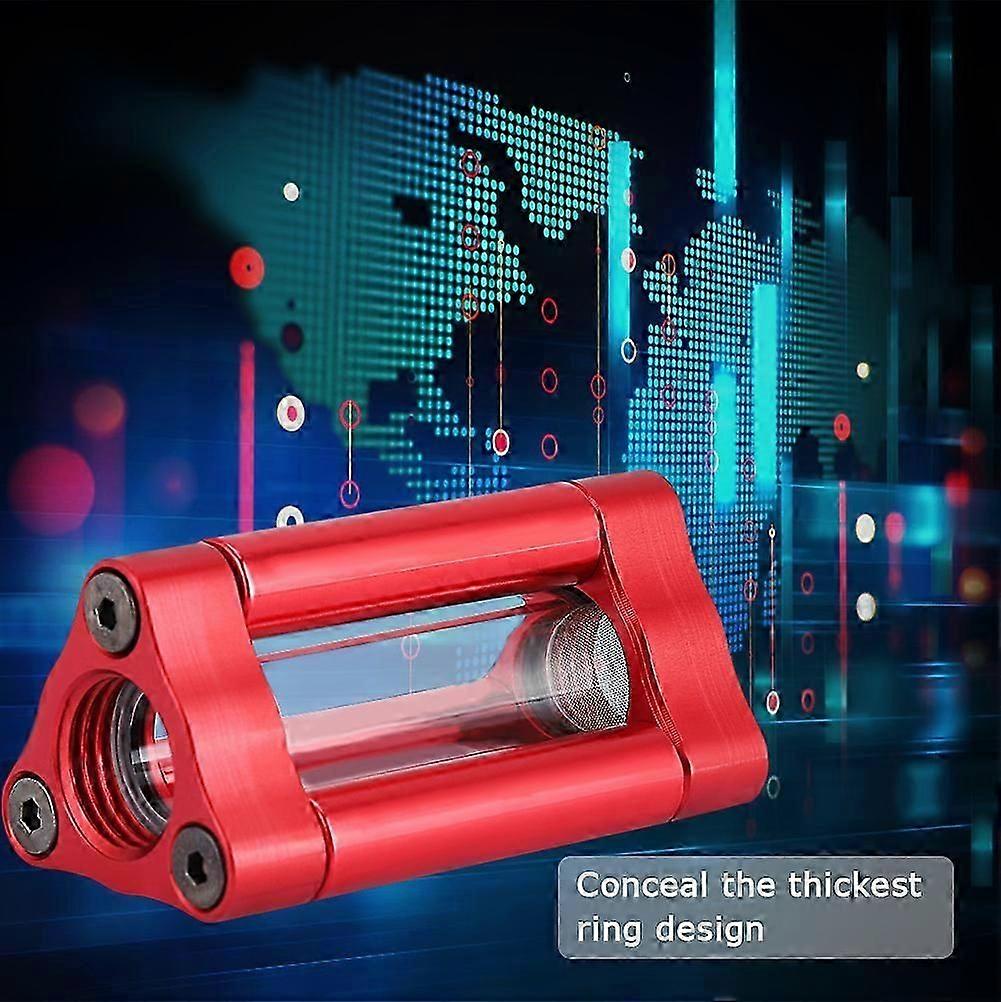 Acrylic PC water cooling filter, dual internal LED, G1/4" thread, redz ...