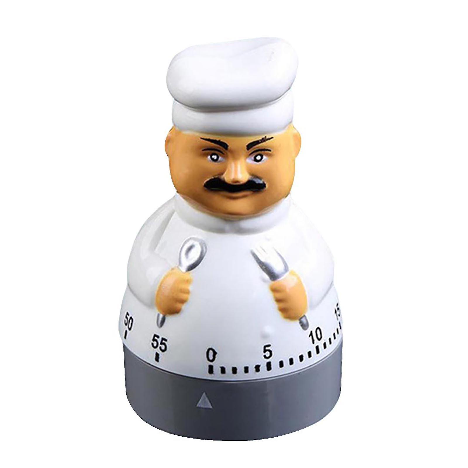 Cartoon Chef Design Kitchen Timer - 360 Rotating Mechanical Clock Alarm ...