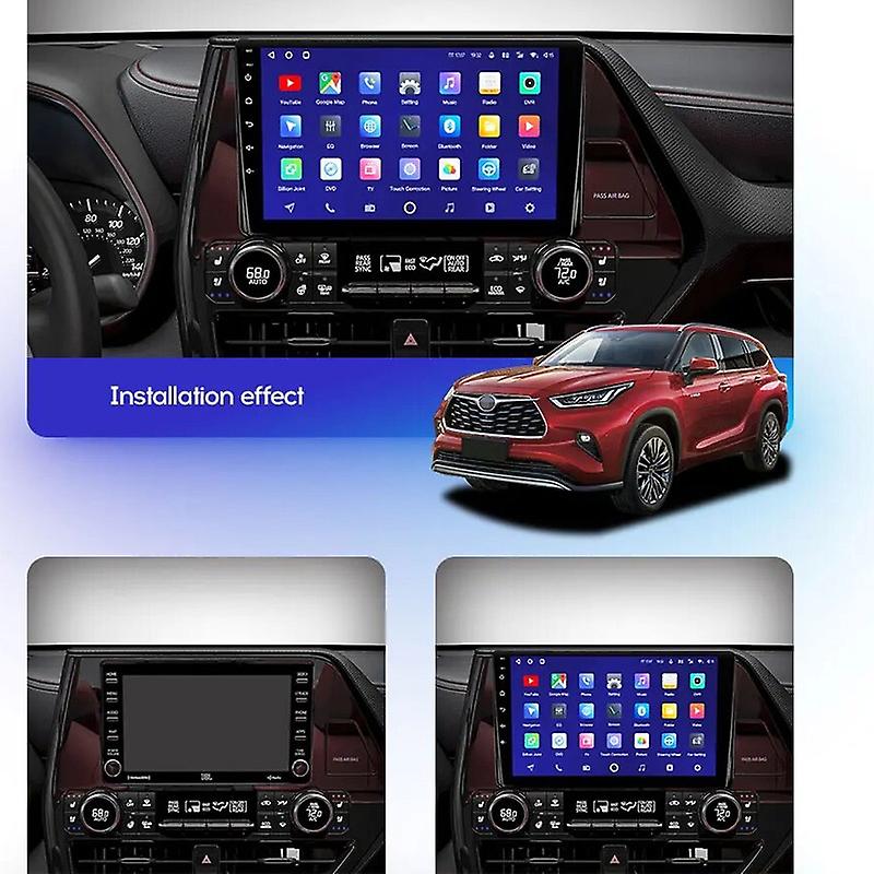 Android 12 Carplay Car Radio for Toyota Highlander 4 XU70 2019 - 2021 ...